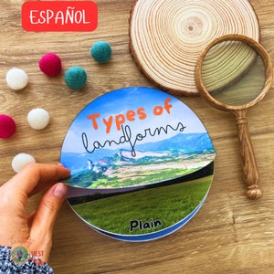 14 Types of Landforms Kids Printable Spanish Activity, Flip Book Land ...