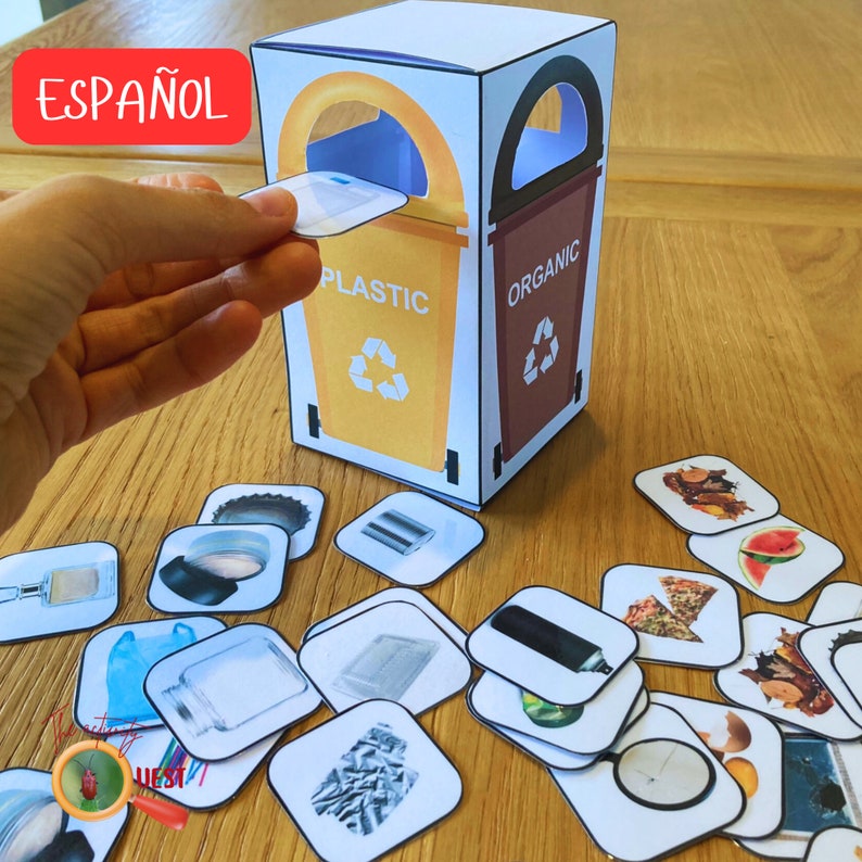 Waste Sorting Spanish Printable, Recycling Earth Day Activity ...