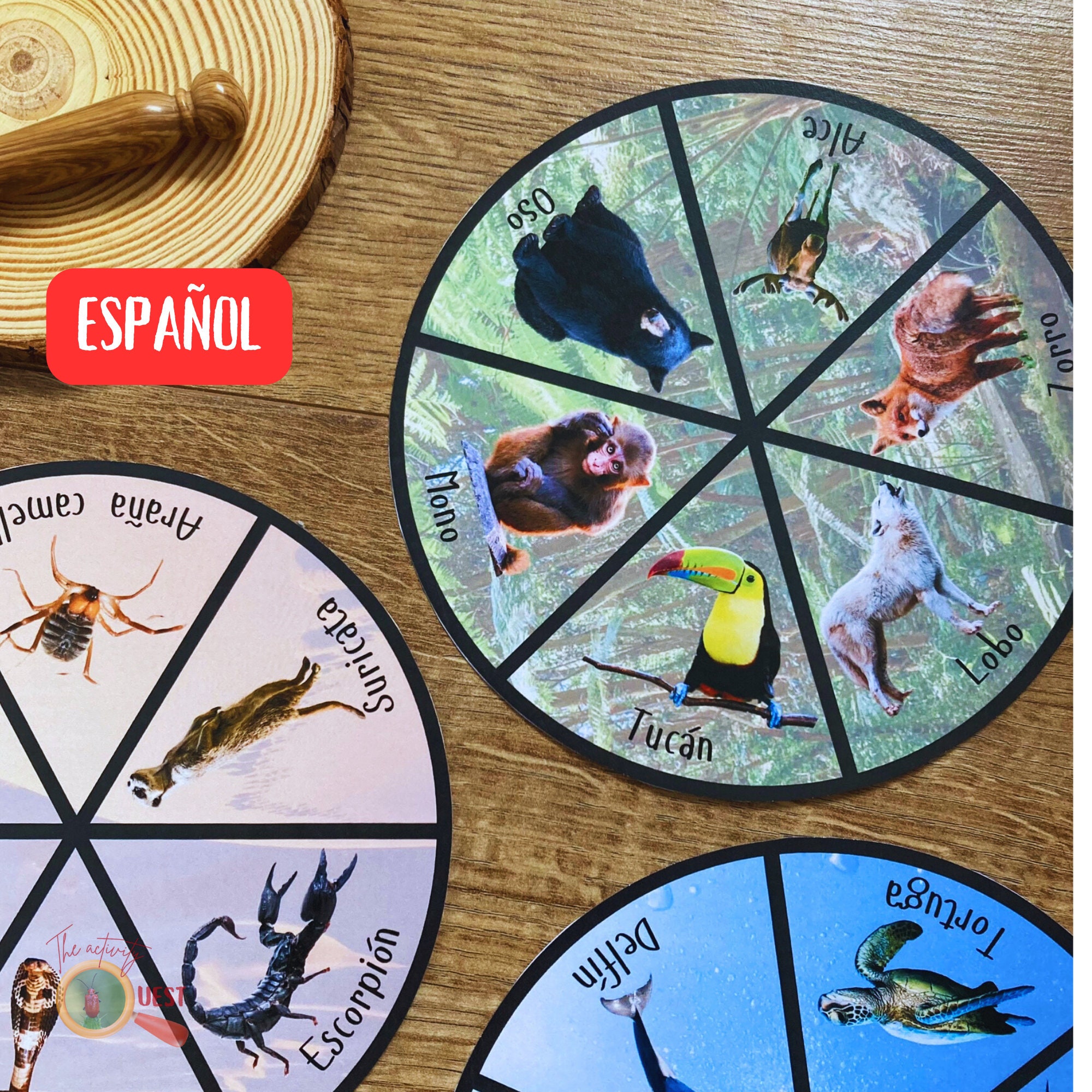 Animal Habitats Learning Wheels Spanish Printable, Nature Biomes ...