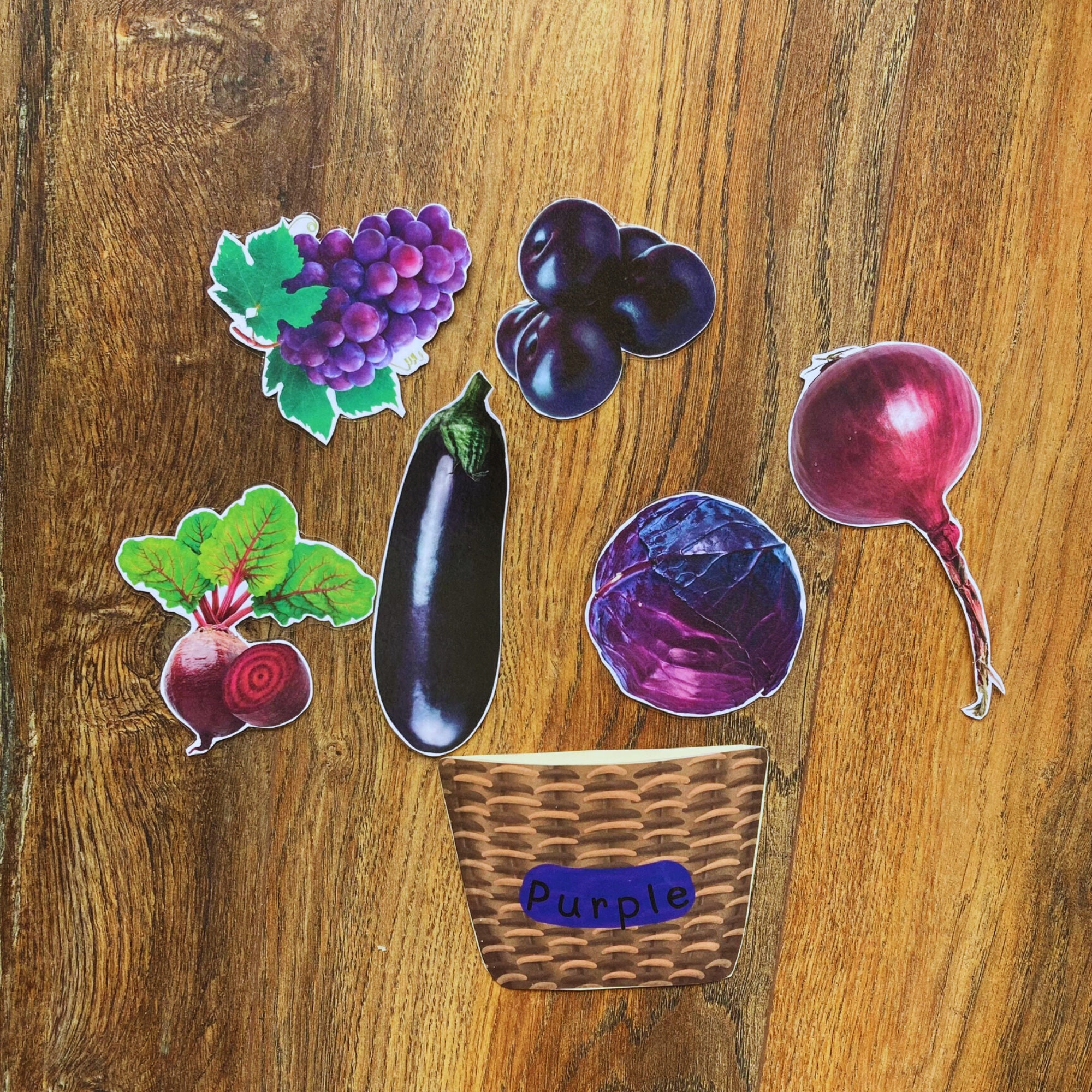 Fruits and Vegetables Sorting Activity, Educational Preschool Game ...