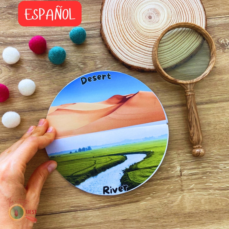 14 Types of Landforms Kids Printable Spanish Activity, Flip Book Land ...