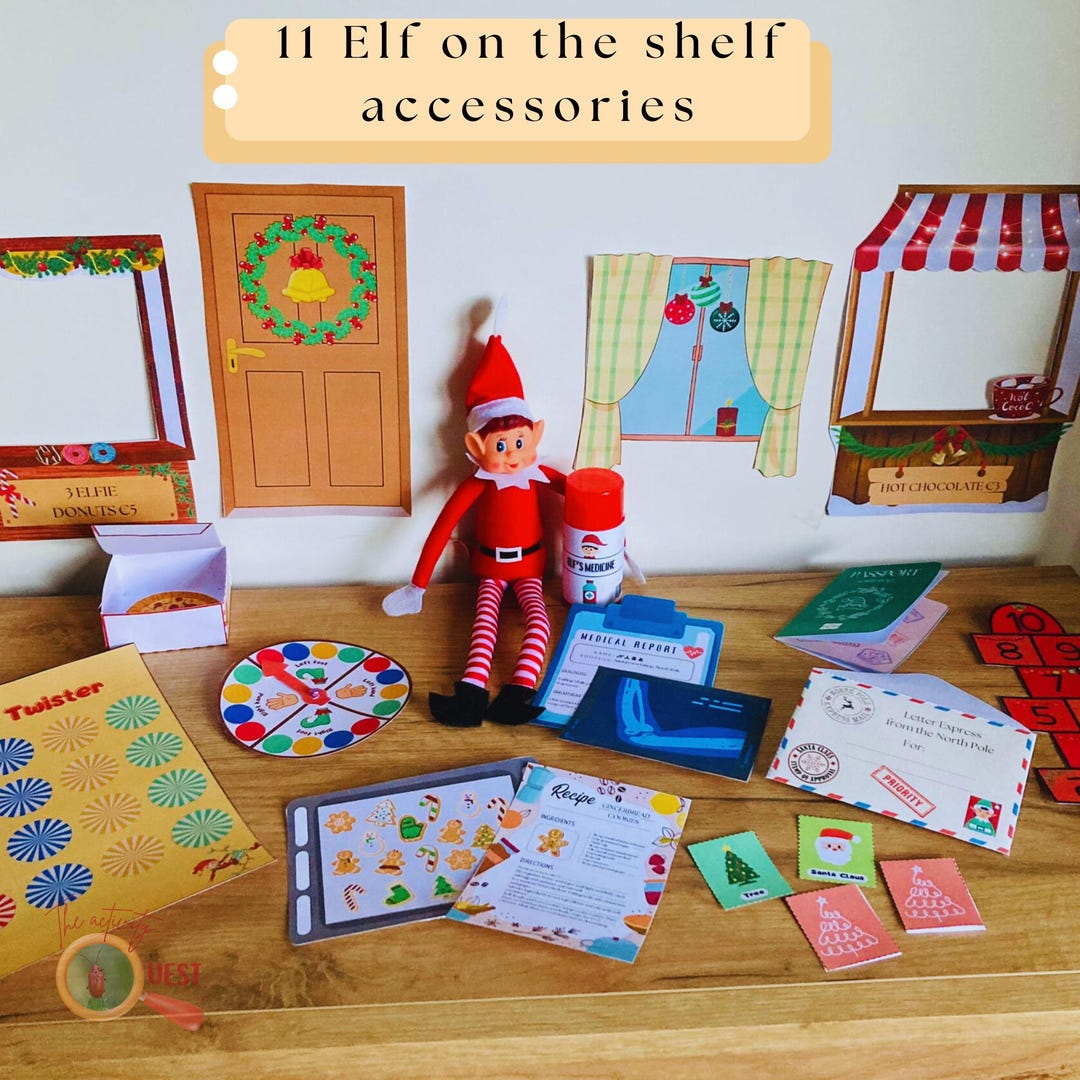 11 Fun Printable Accessories for the ELF on the Shelf, Christmas ...