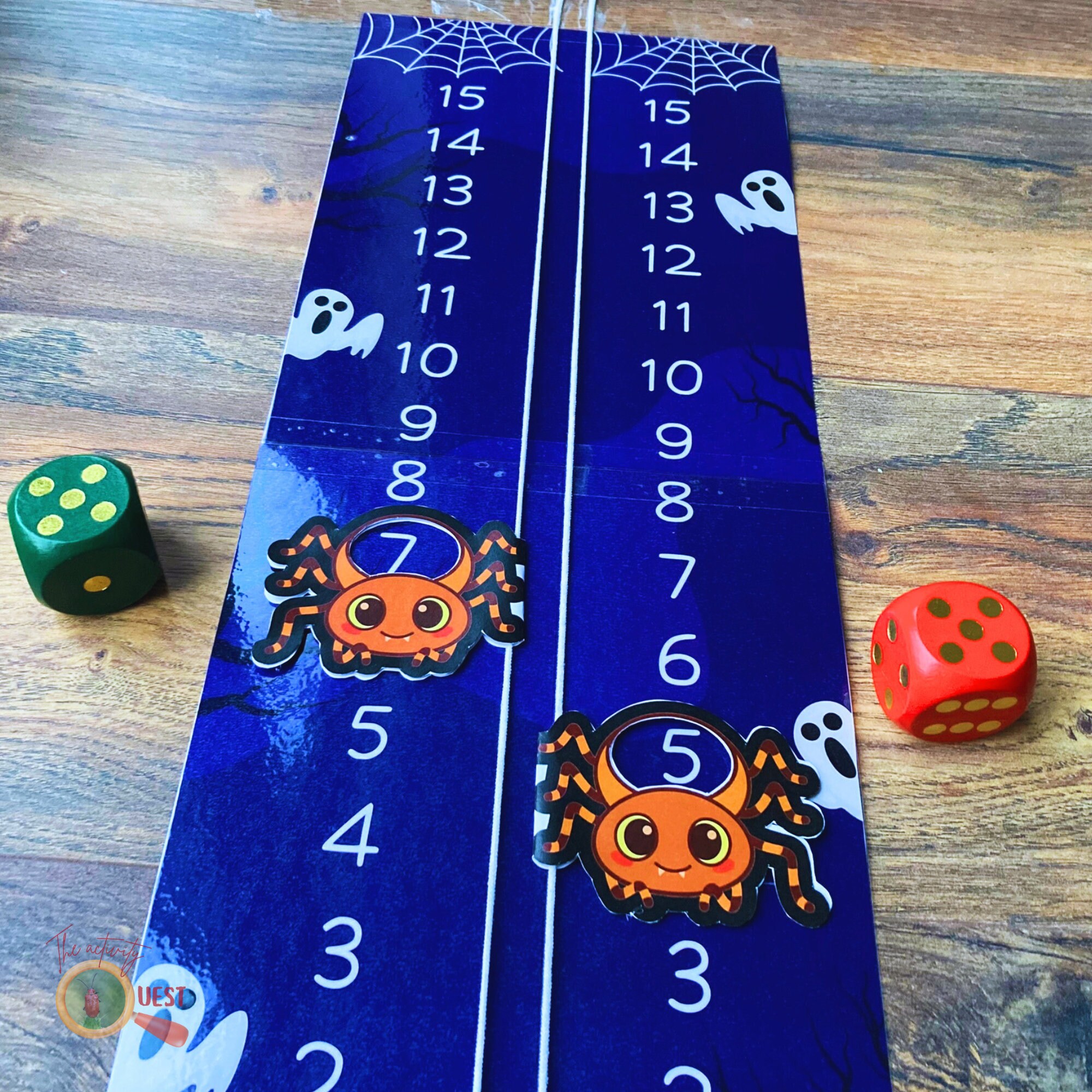 HALLOWEEN Spider Race Game Printable, Spooky Spider Web Competition ...