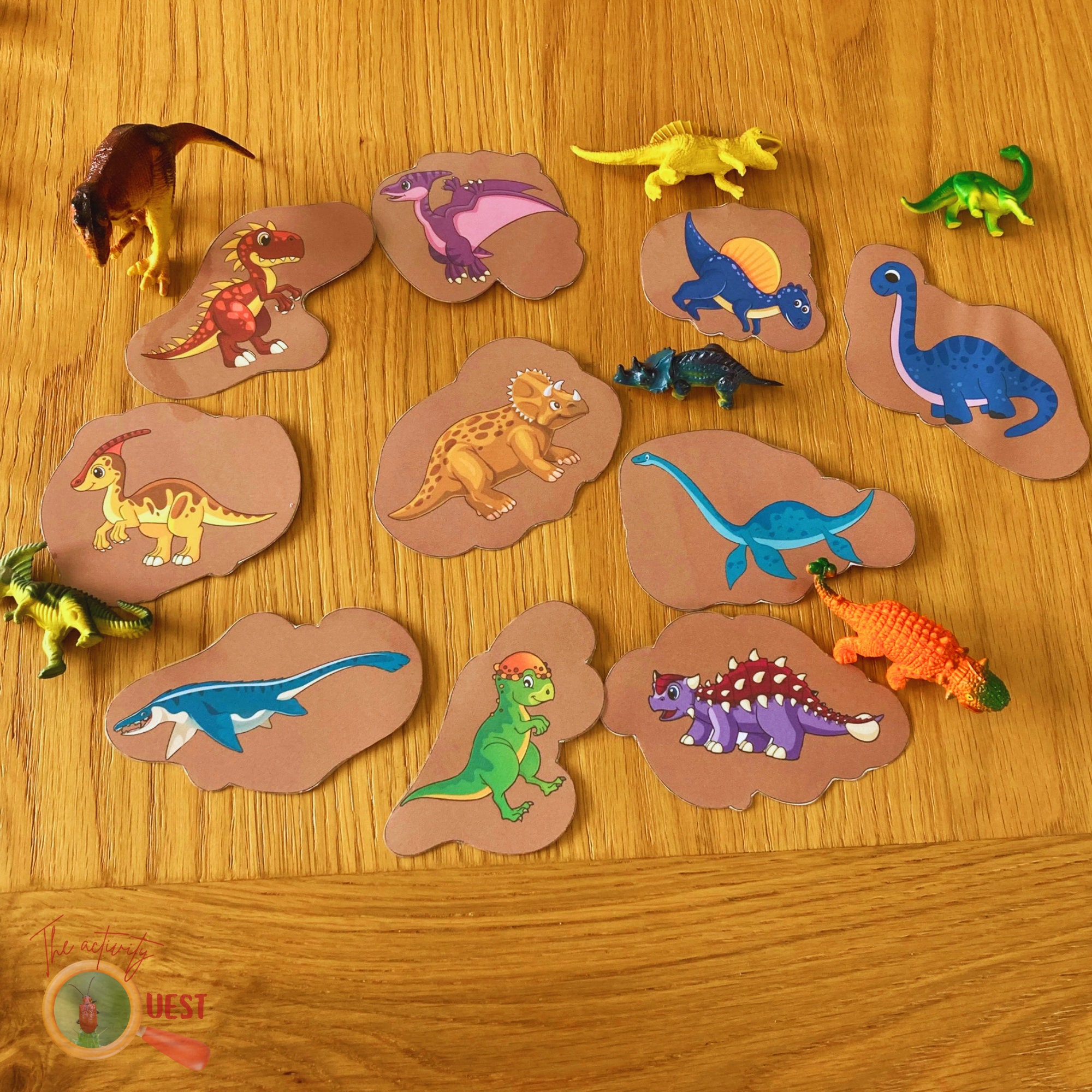 10 Dinosaur Fossils Hunting Printable, Dino Anatomy Game for Toddlers ...