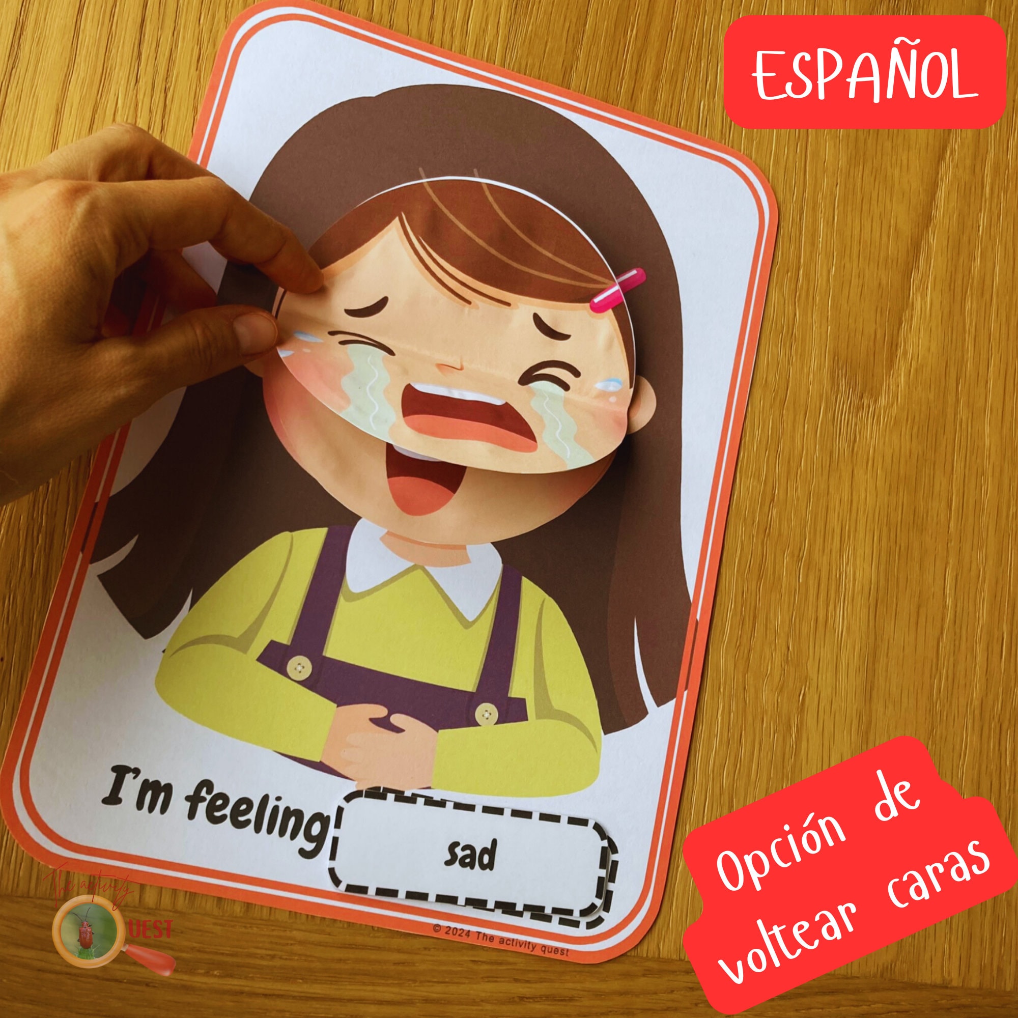 Girls/boys Emotions Spanish Activity, Kids Feelings Matching Game ...
