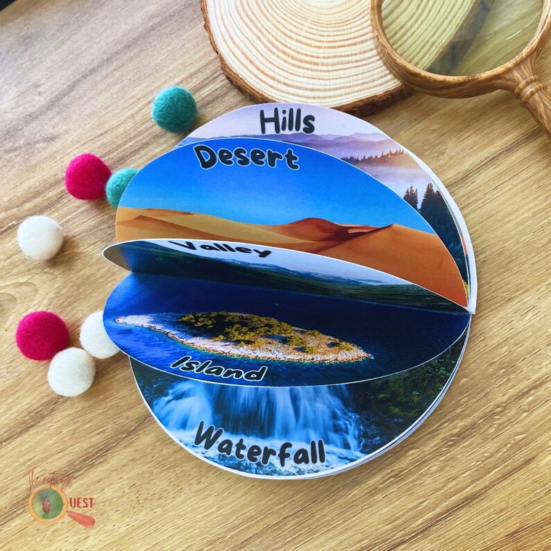 14 Types of Landforms Kids Printable Activity, Flip Book Land ...