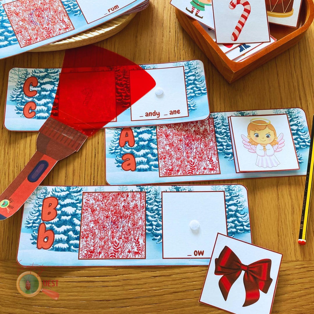 ABC Christmas Secret Reveal Torch Printable Activity for Children ...