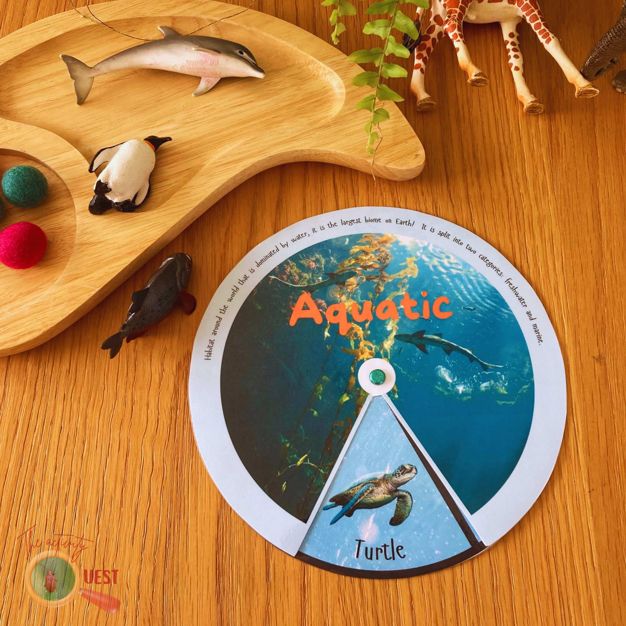 Animal Habitats Learning Wheels Printable, Nature Biomes Animals Disc ...