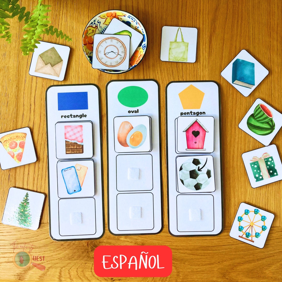 Spanish Shape Matching Learning Activity, Preschool Sorting Shapes ...
