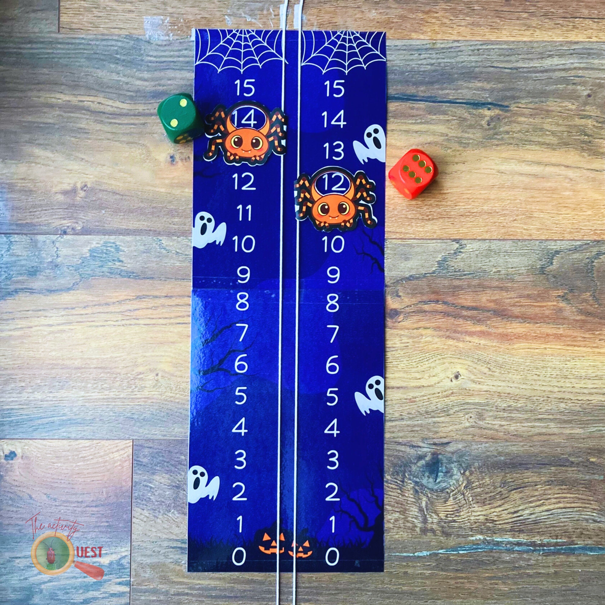 HALLOWEEN Spider Race Game Printable, Spooky Spider Web Competition ...