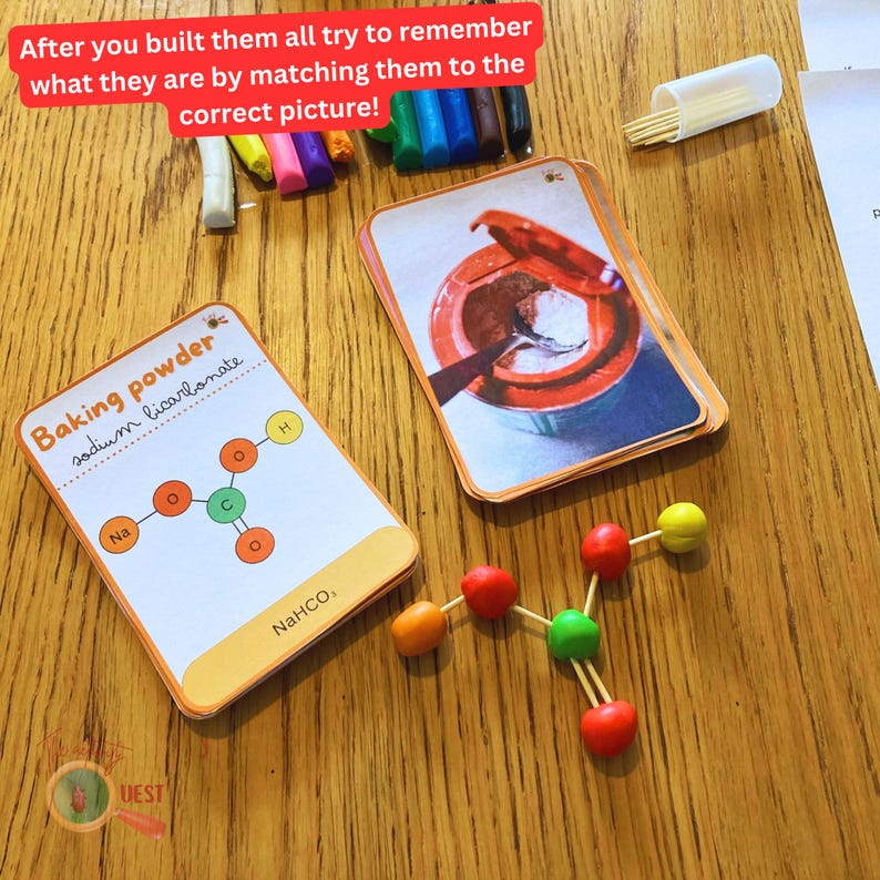 Play-dough MOLECULES Printables for Kids, Science STEM Resources for ...