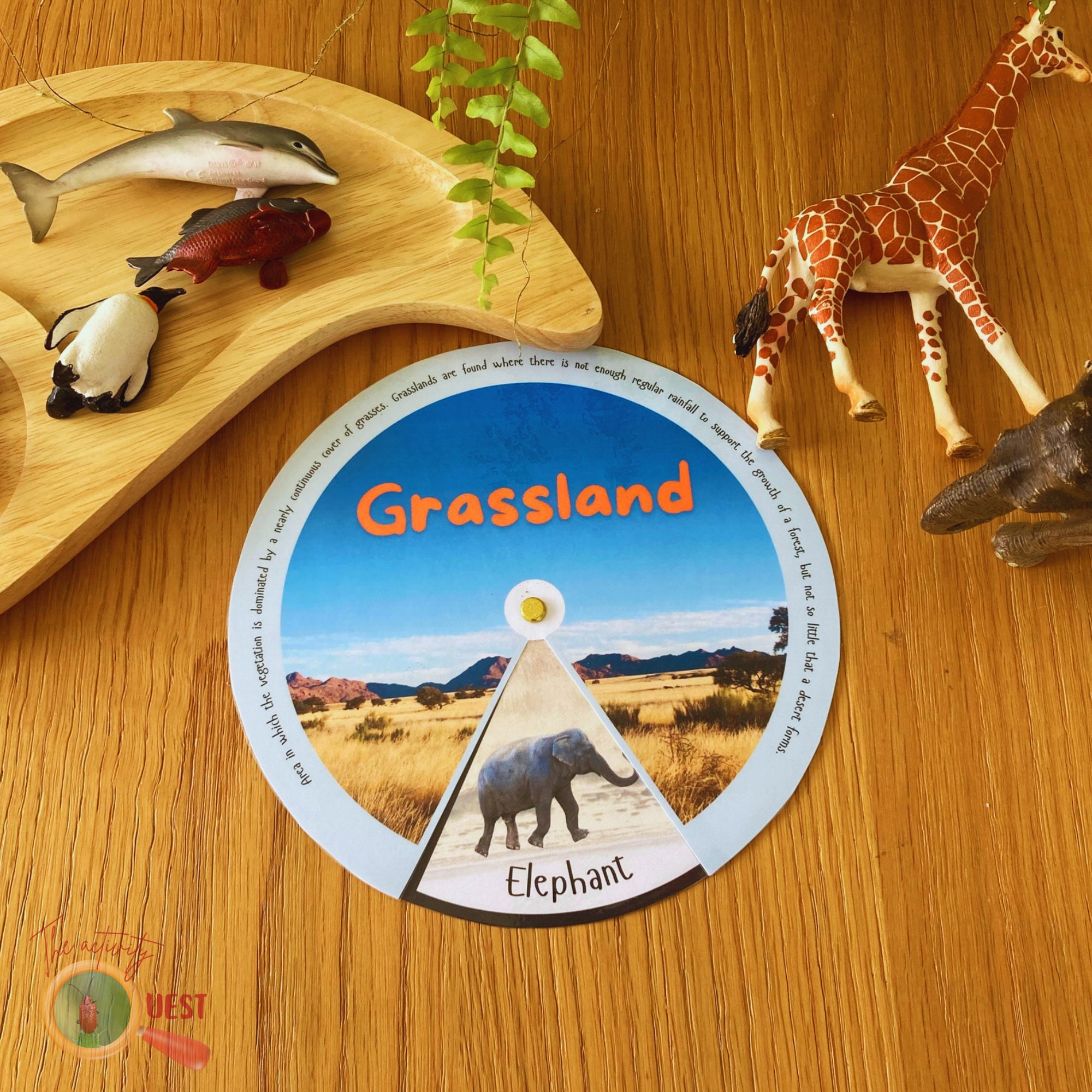 Animal Habitats Learning Wheels Printable, Nature Biomes Animals Disc ...