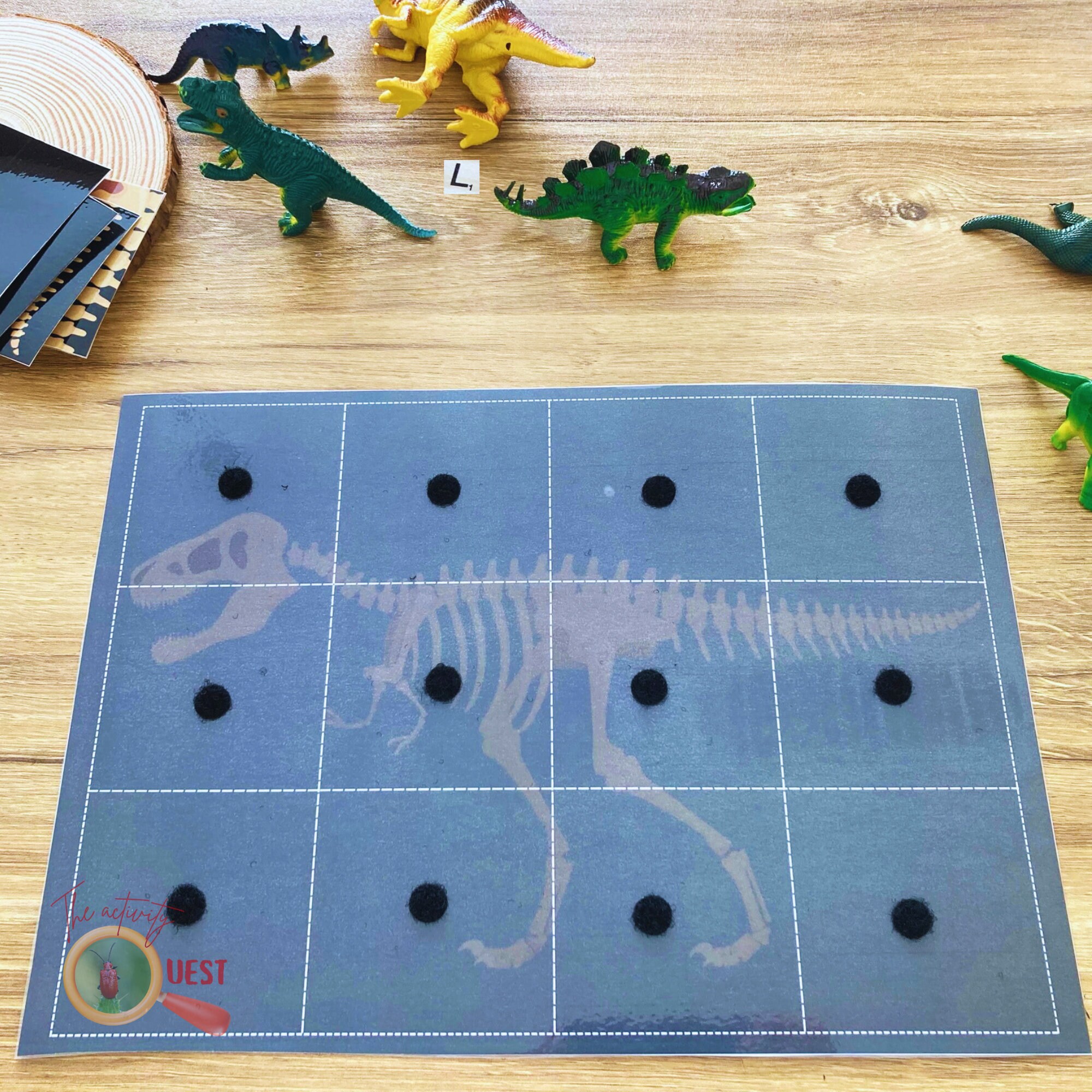 Dinosaur Fossil Jigsaw Printable for Kids, Dino Lovers Puzzle for ...