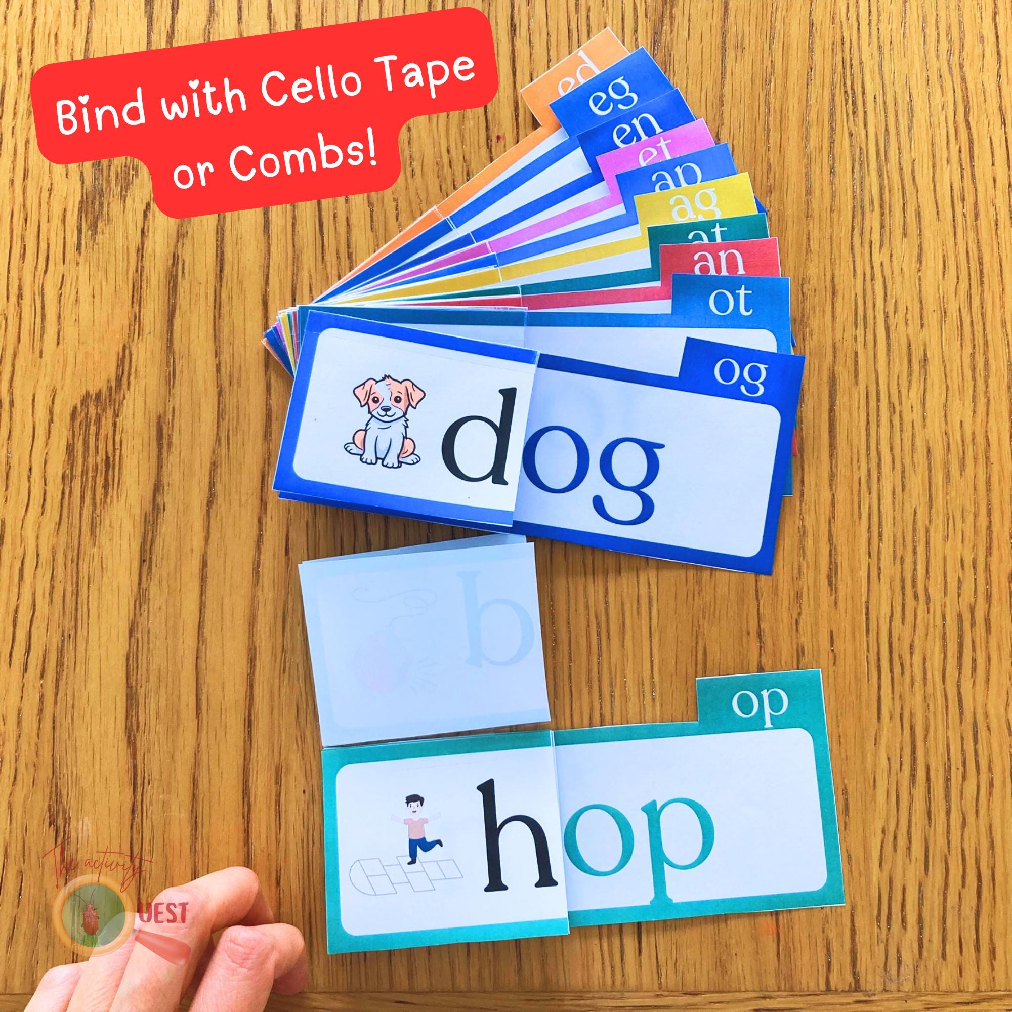 CVC Words Flipbooks for Kids, Learning to Read Supplies for Children ...