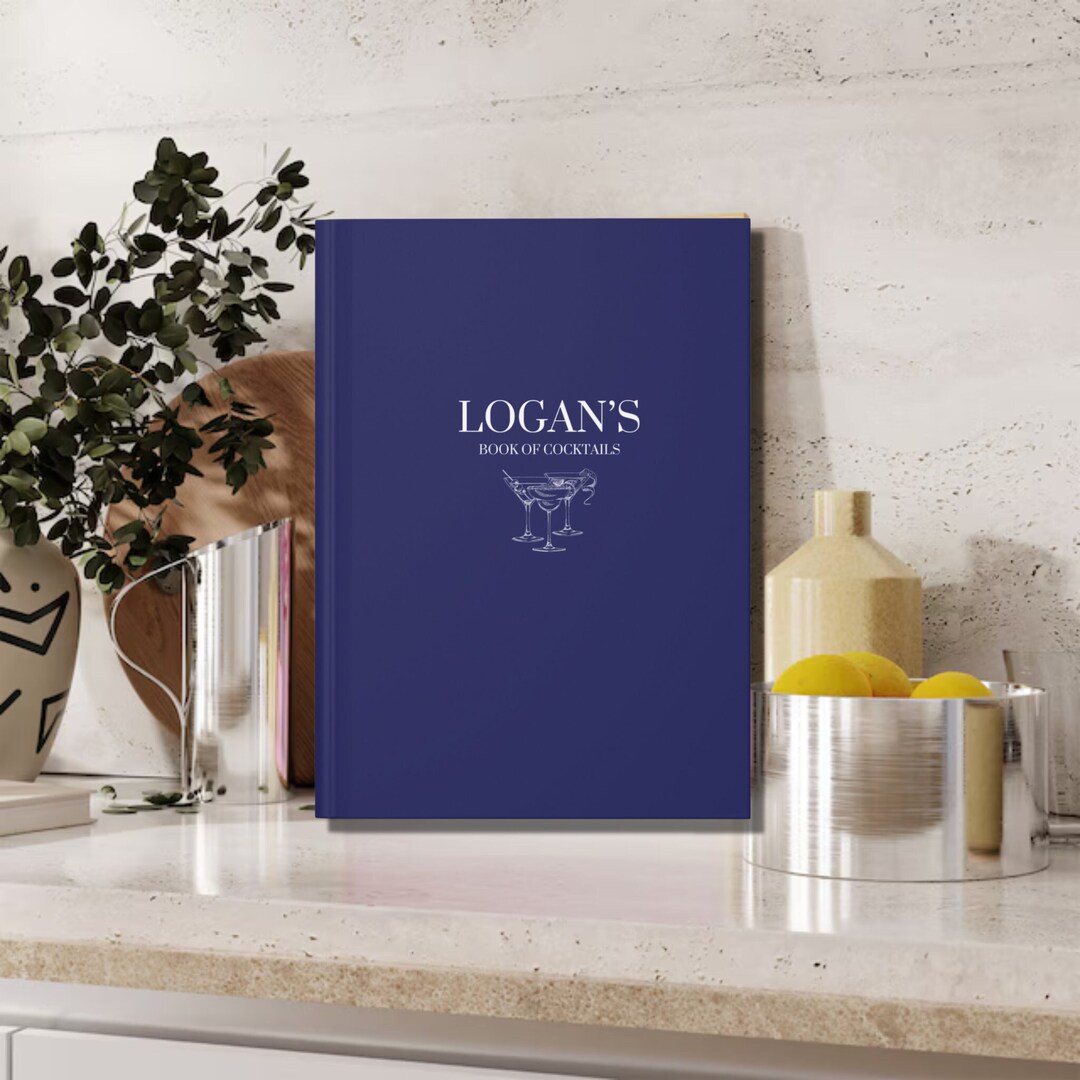 Custom Cocktail Recipe Book, Personalized Bar Recipe Book, Cocktail ...