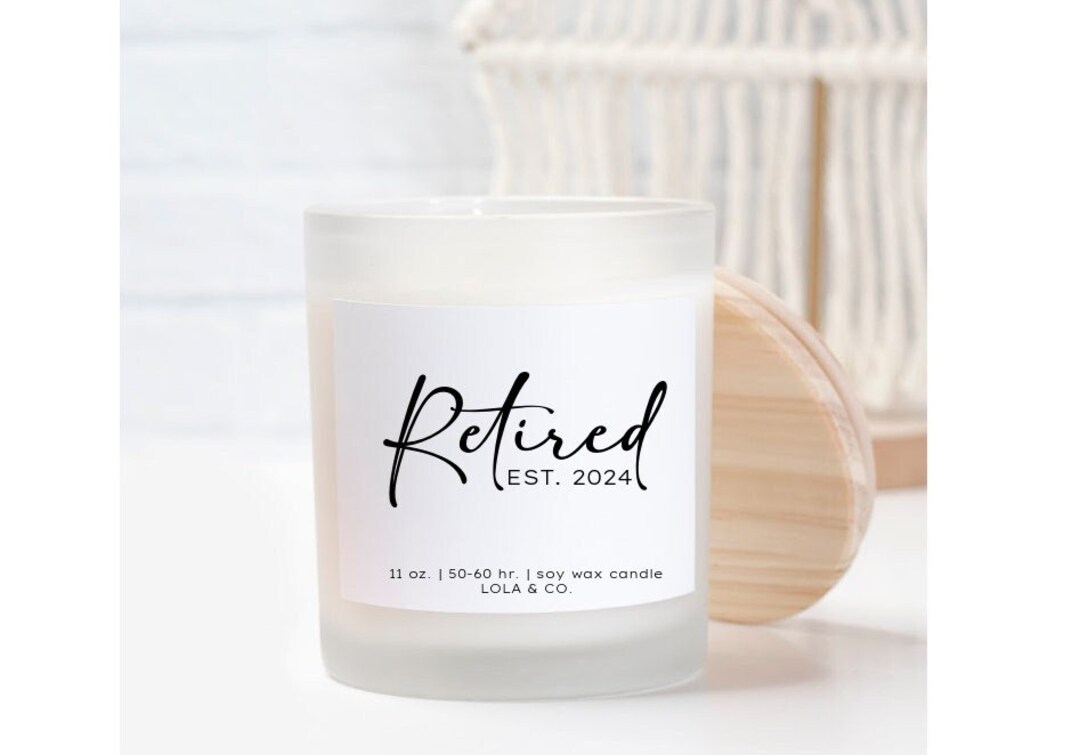Retirement Gift, Retirement Candle, Retired, Retirement Party ...