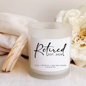 Retirement Gift, Retirement Candle, Retired, Retirement Party ...
