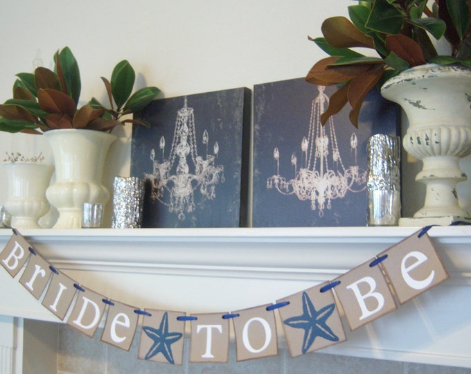 Bridal Shower Banner,beach Theme Wedding, Starfish Banner, Bride to Be ...