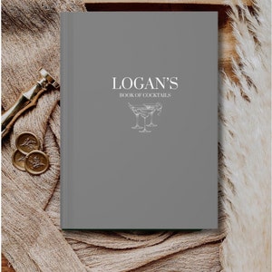 Custom Cocktail Recipe Book, Personalized Bar Recipe Book, Cocktail ...