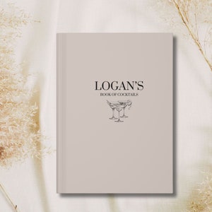 Custom Cocktail Recipe Book, Personalized Bar Recipe Book, Cocktail ...