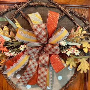 Handmade Fall Acorn Leaf Wreath With Burlap and Autumn Florals, Rustic ...