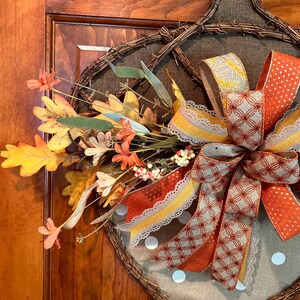 Handmade Fall Acorn Leaf Wreath With Burlap and Autumn Florals, Rustic ...