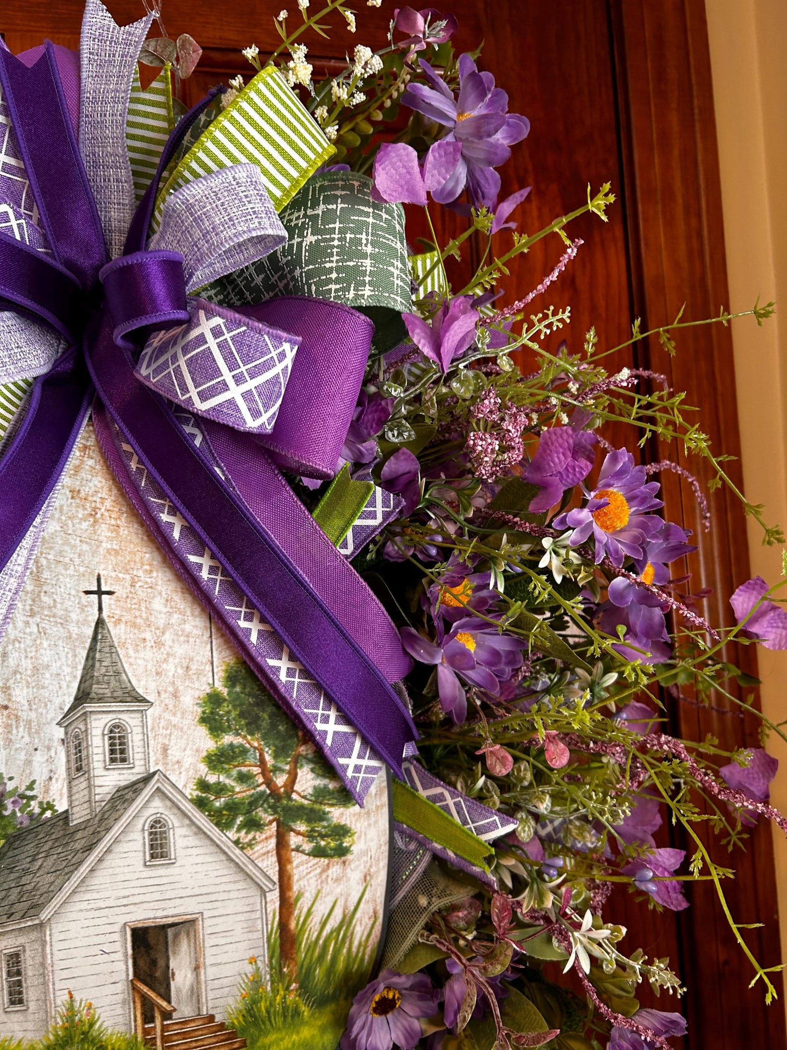 Spring Church Wreath, Christian Easter Wreath, Religious Front Door ...