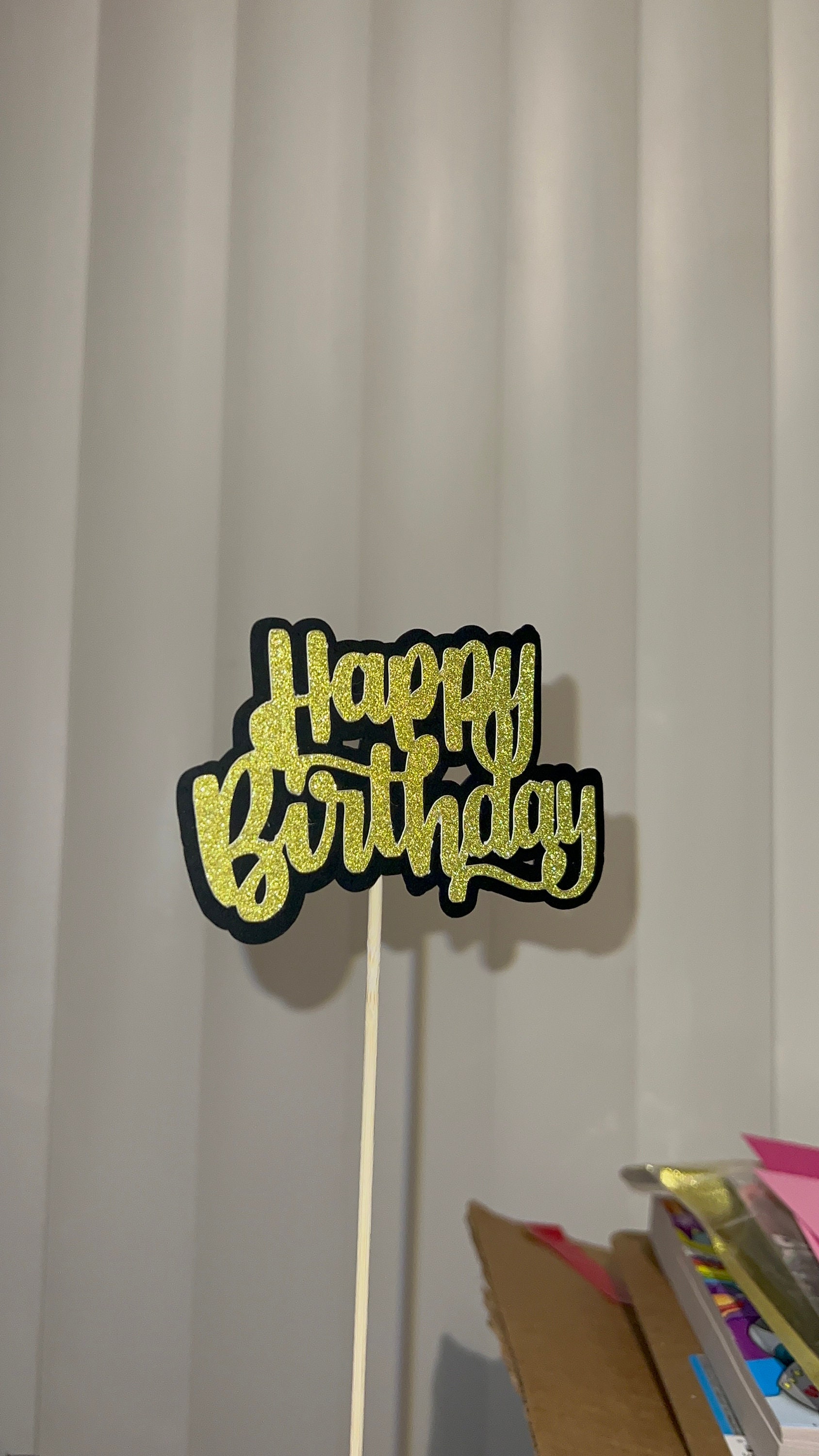 Halo happy Birthday Cake Topper Custom Handmade - Etsy