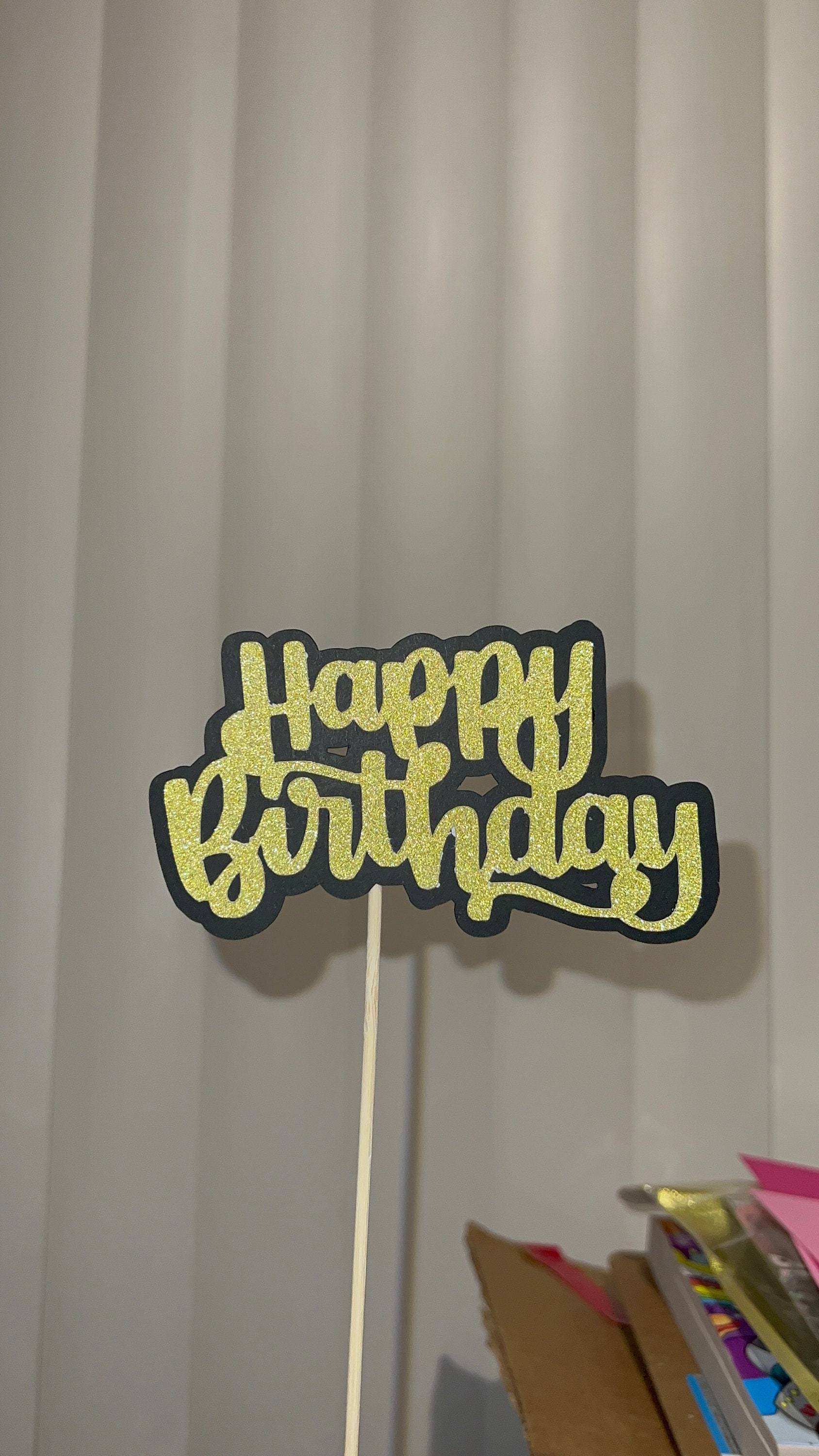 Halo happy Birthday Cake Topper Custom Handmade - Etsy