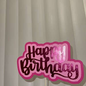 Happy Birthday Cake Topper Custom Handmade 3 Layers - Etsy