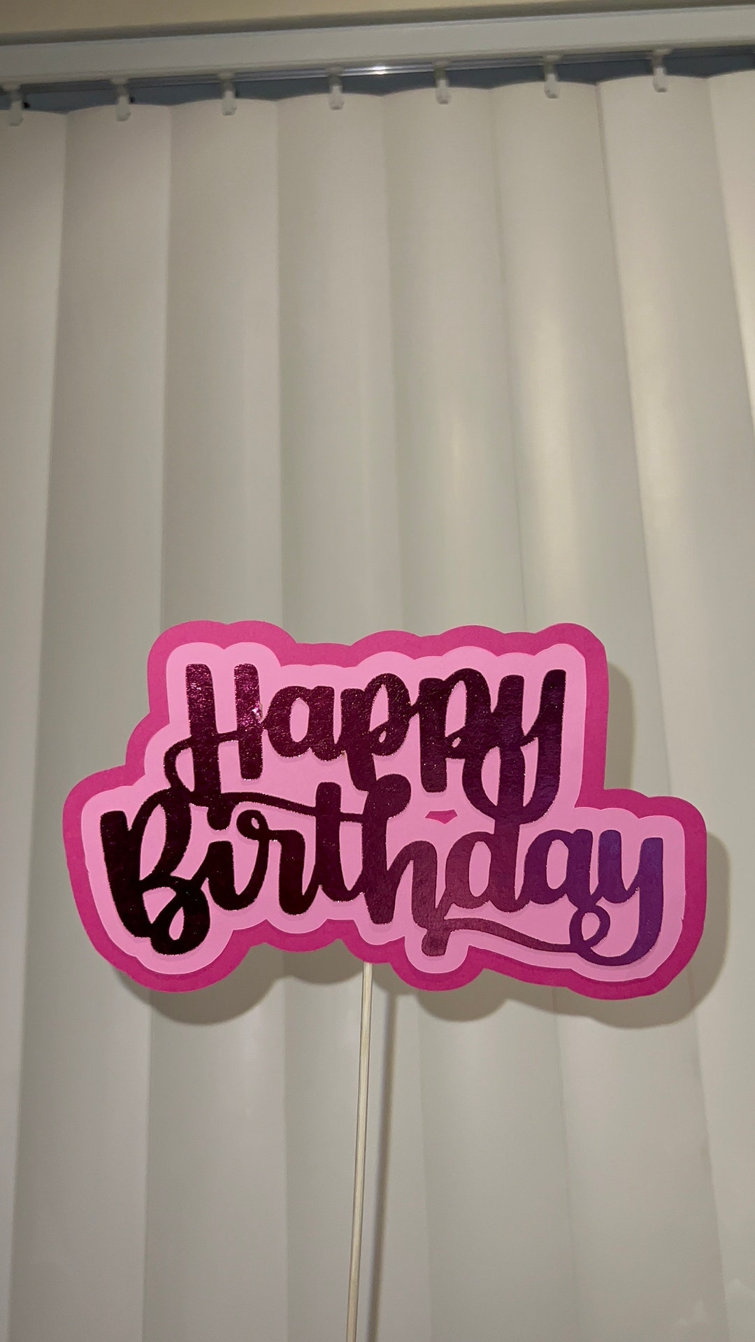 Happy Birthday Cake Topper Custom Handmade 3 Layers - Etsy