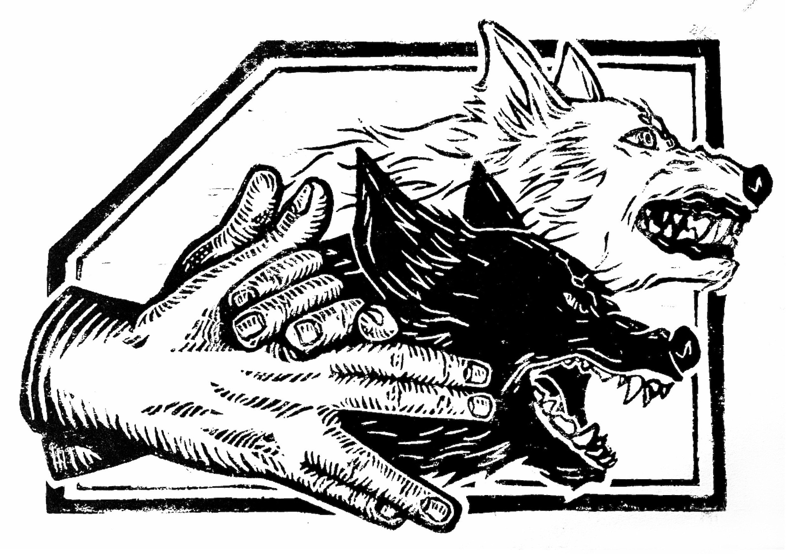 Jujutsu Kaisen Divine Dogs Shikigami - Linocut A5 Print - Etsy
