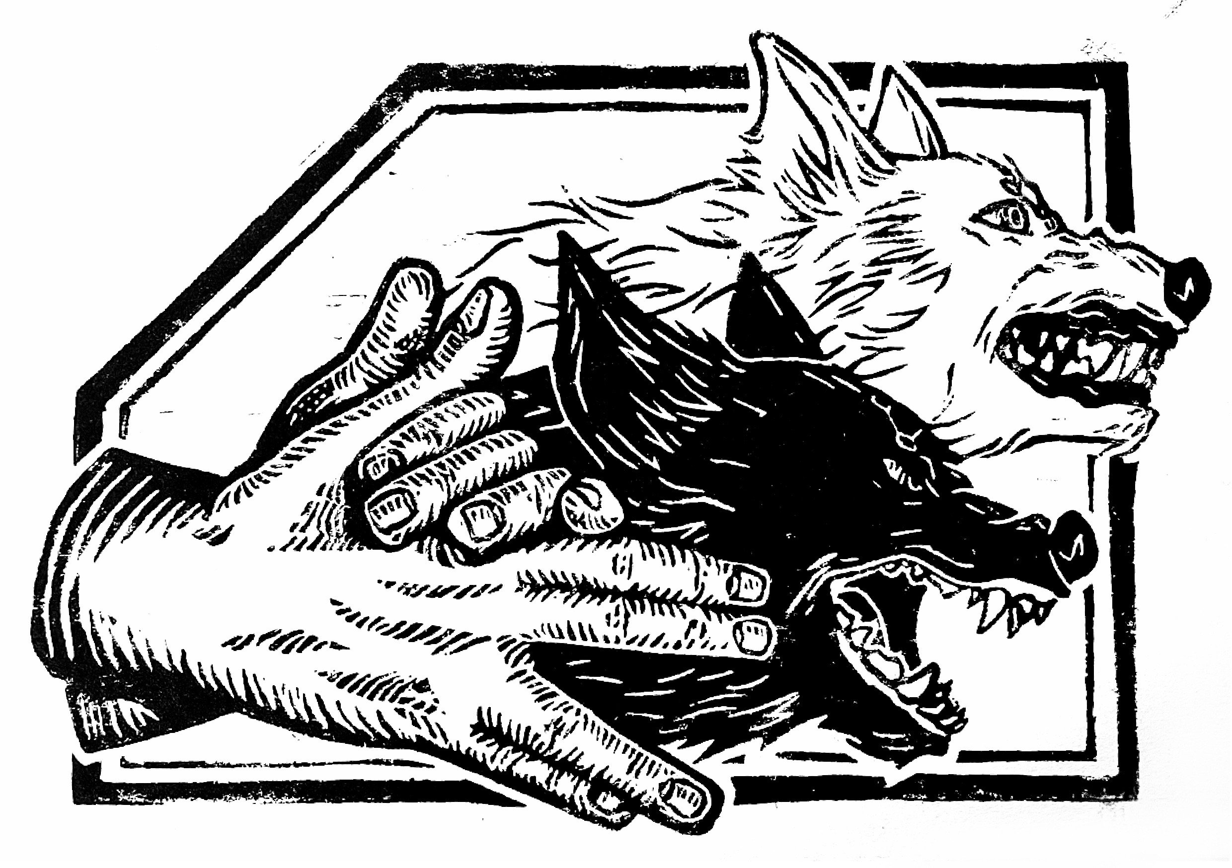 Jujutsu Kaisen Divine Dogs Shikigami - Linocut A5 Print - Etsy