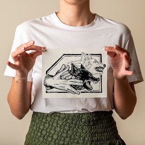 Jujutsu Kaisen Divine Dogs Shikigami - Linocut A5 Print - Etsy