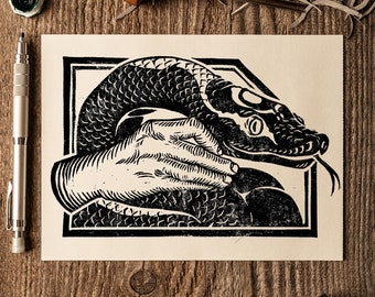 Jujutsu Kaisen Divine Dogs Shikigami - Linocut A5 Print - Etsy