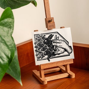 Jujutsu Kaisen Rabbit Escape Shikigami - Linocut A5 Print - Etsy