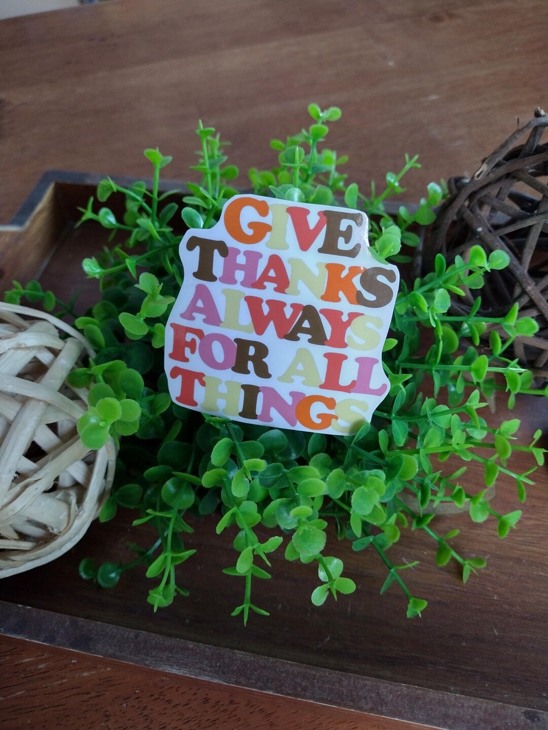 Give Thanks in All Things Sticker - Etsy