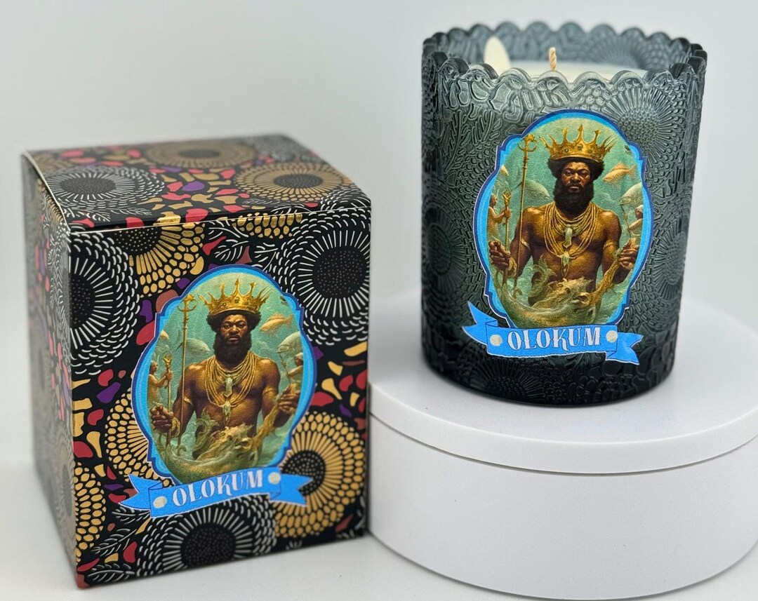 Candle for Olokum, Owner of the Depths of the Sea. Perfect for ...