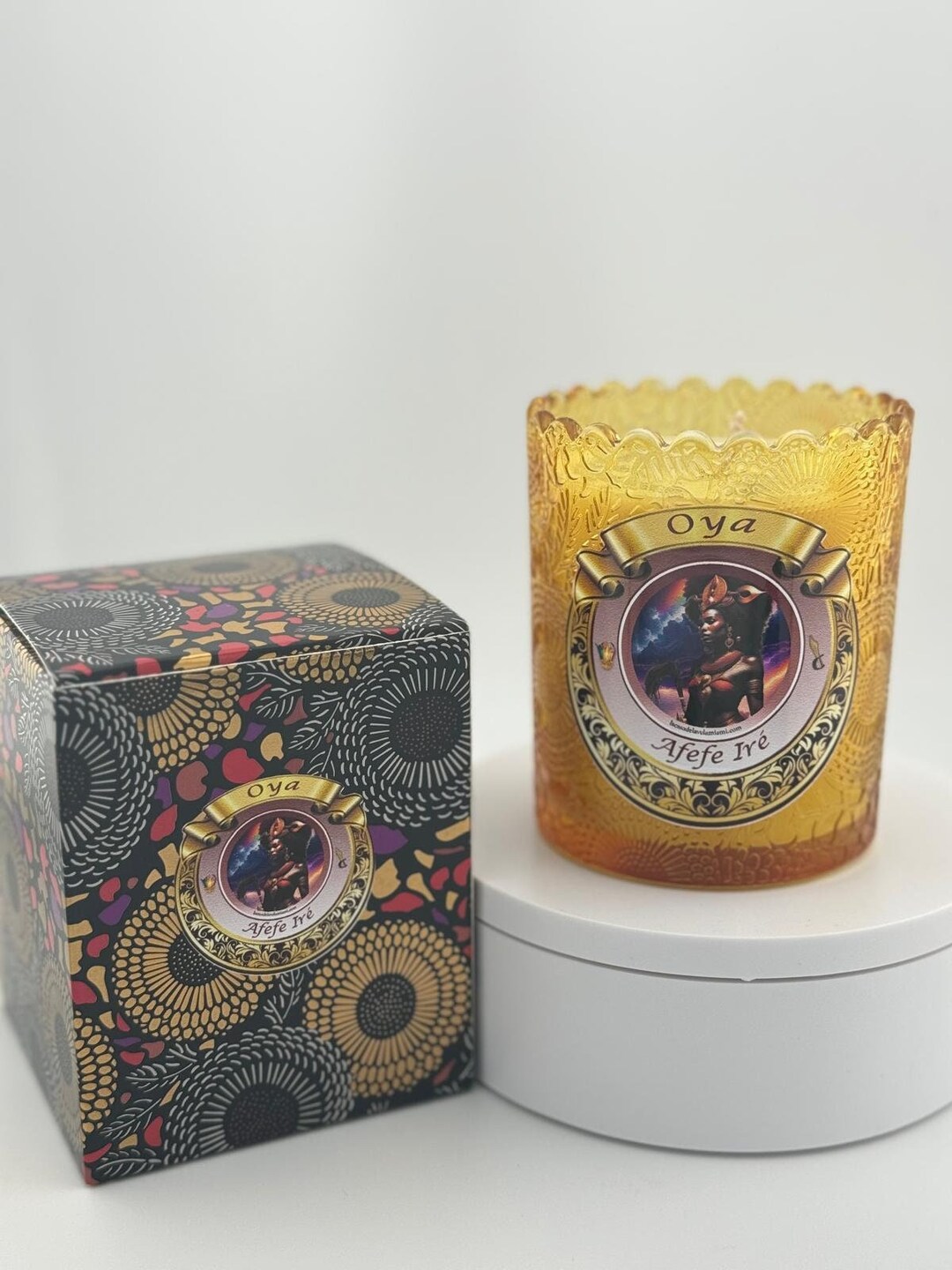 Candle for Oya the Queen of the Good Wind afefe Ire. Boxed, Perfect for ...