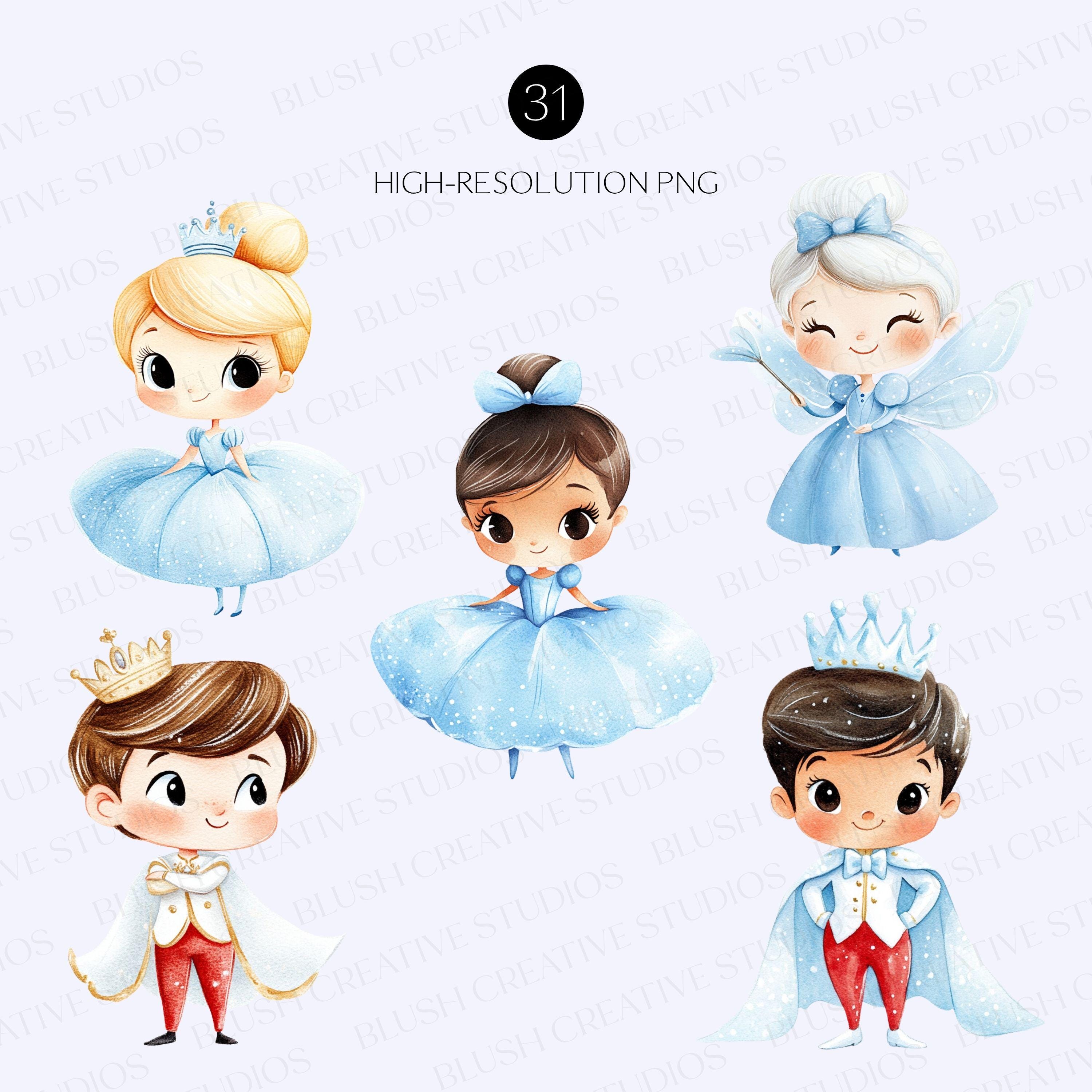 Fairytale Princess Clipart Set, Castle Princess PNG (digital Download ...