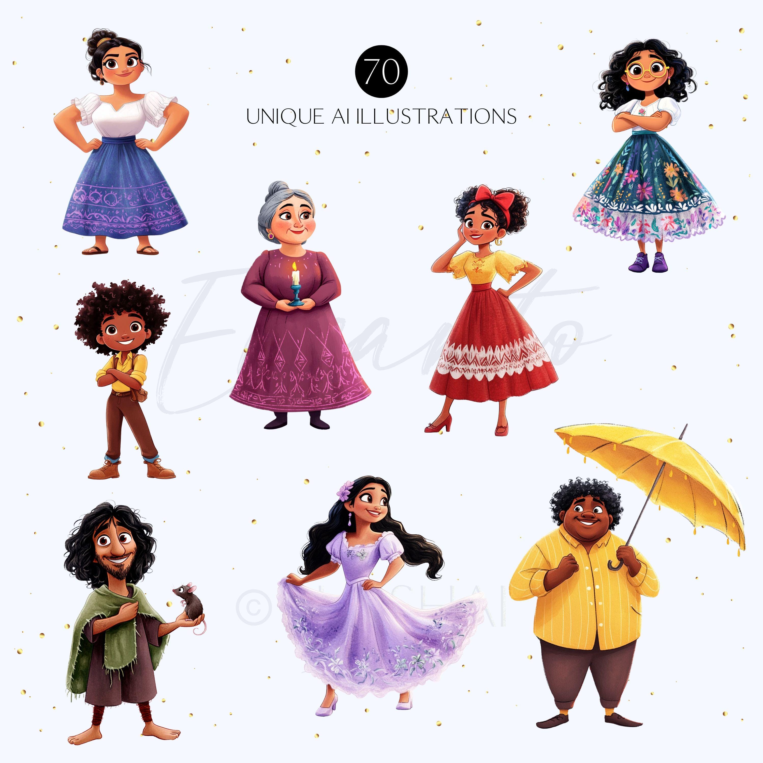 Encanto Clipart: 70 PNG Illustrations, Jungle Theme (digital Download ...