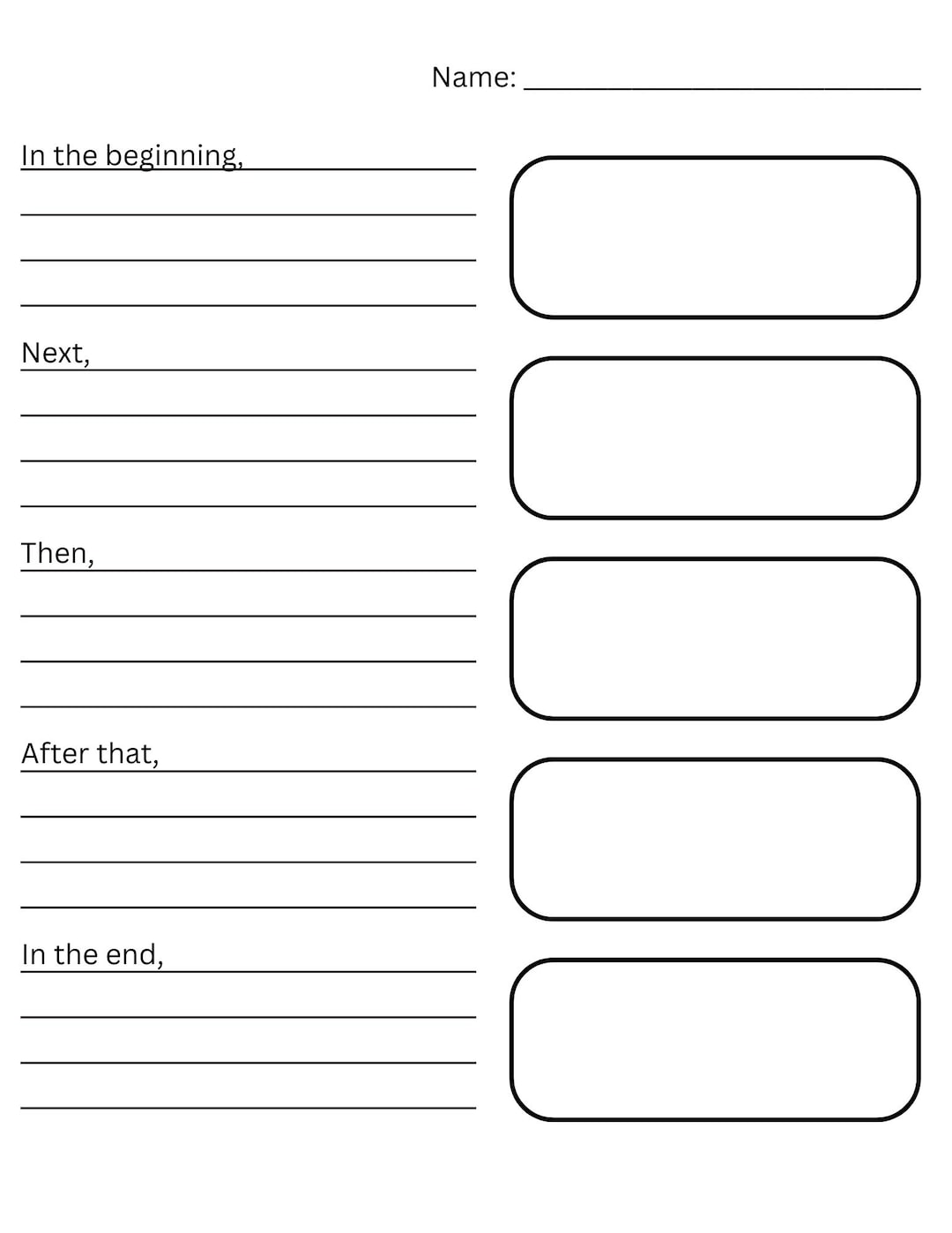 Story Retelling Activity | Worksheet for Story Retelling | Writing ...