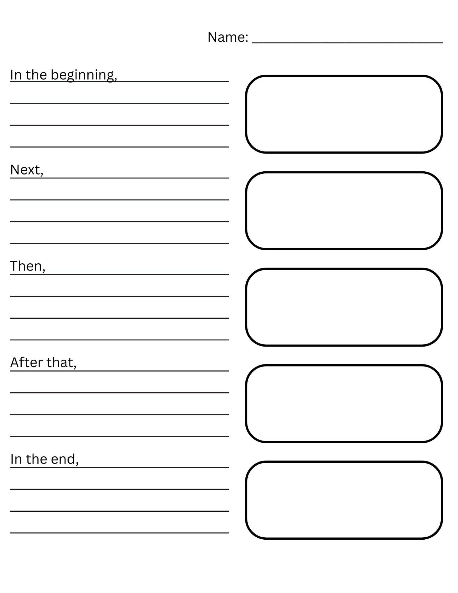 Story Retelling Activity | Worksheet for Story Retelling | Writing ...