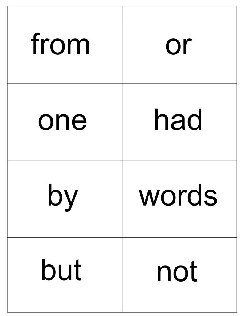 100 Printable Flashcards Fry Sight Words | Prek, Kindergarten, 1st ...