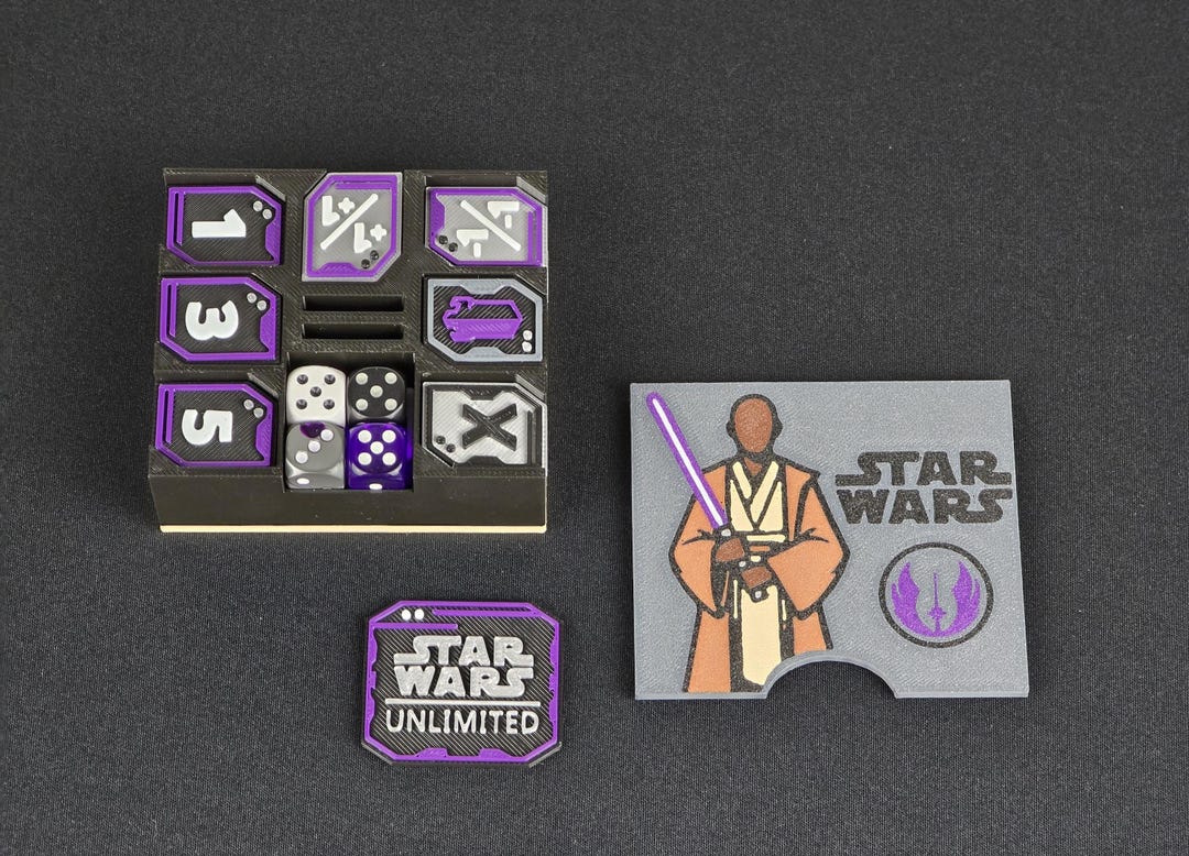 Star Wars Unlimited Token Set and Token Box: Mace Windu - Etsy