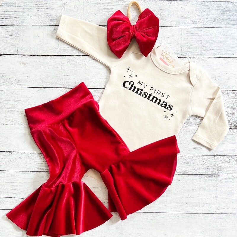 Baby Girl First Christmas Outfit - Etsy