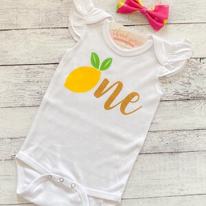 Lemon First Birthday Outfit Girl, Lemon One Bodysuit, 1st Birthday ...
