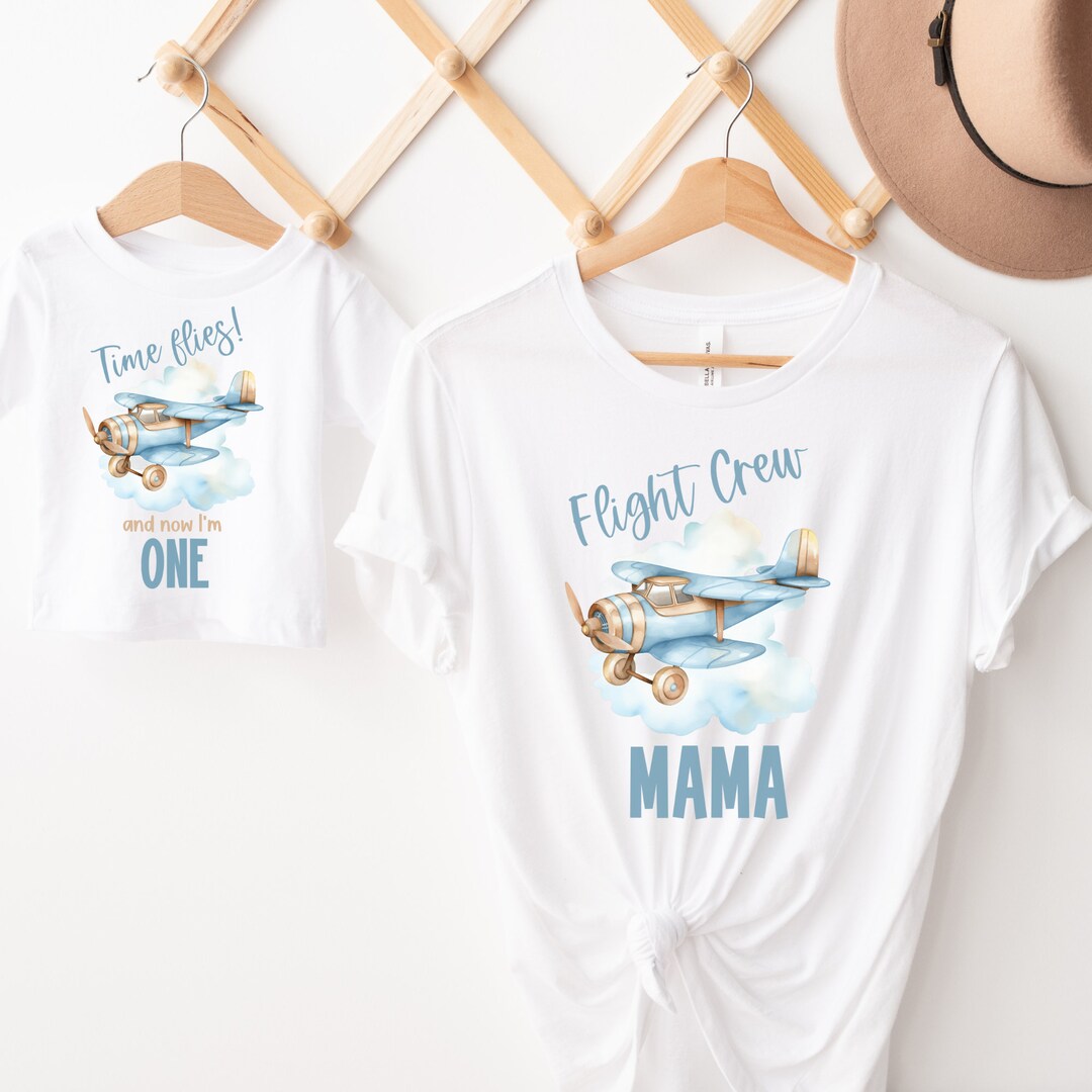 Airplane Birthday Shirt, Flying Into One, Flight Crew Family Shirts ...