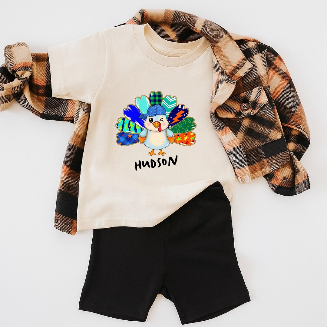 Personalized Turkey Shirt – Custom Thanksgiving Shirt for Kids & Adults ...