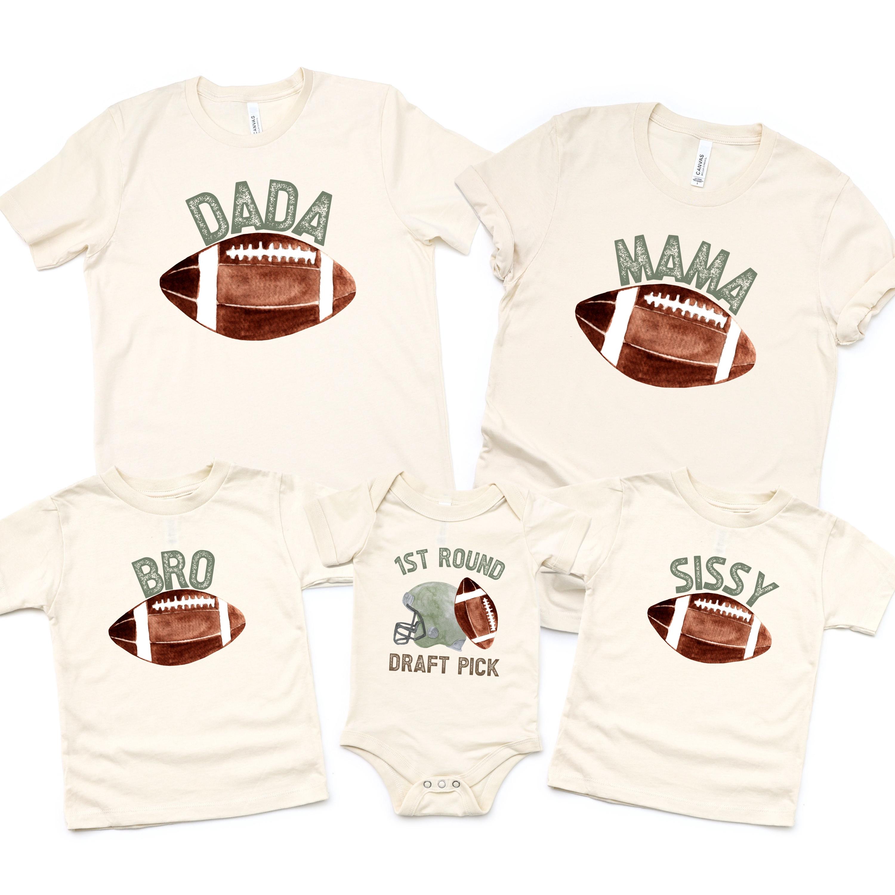 First Round Draft Pick 1st Birthday Outfit: Football Family Matching ...